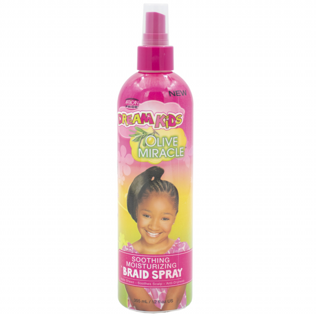 African Pride Kids Olive Miracle Braid Spray 12oz | AVA NEW YORK